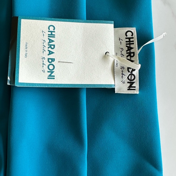 Chiara Boni | Dresses | Chiara Boni Blue Strapless Sheath Cocktail ...